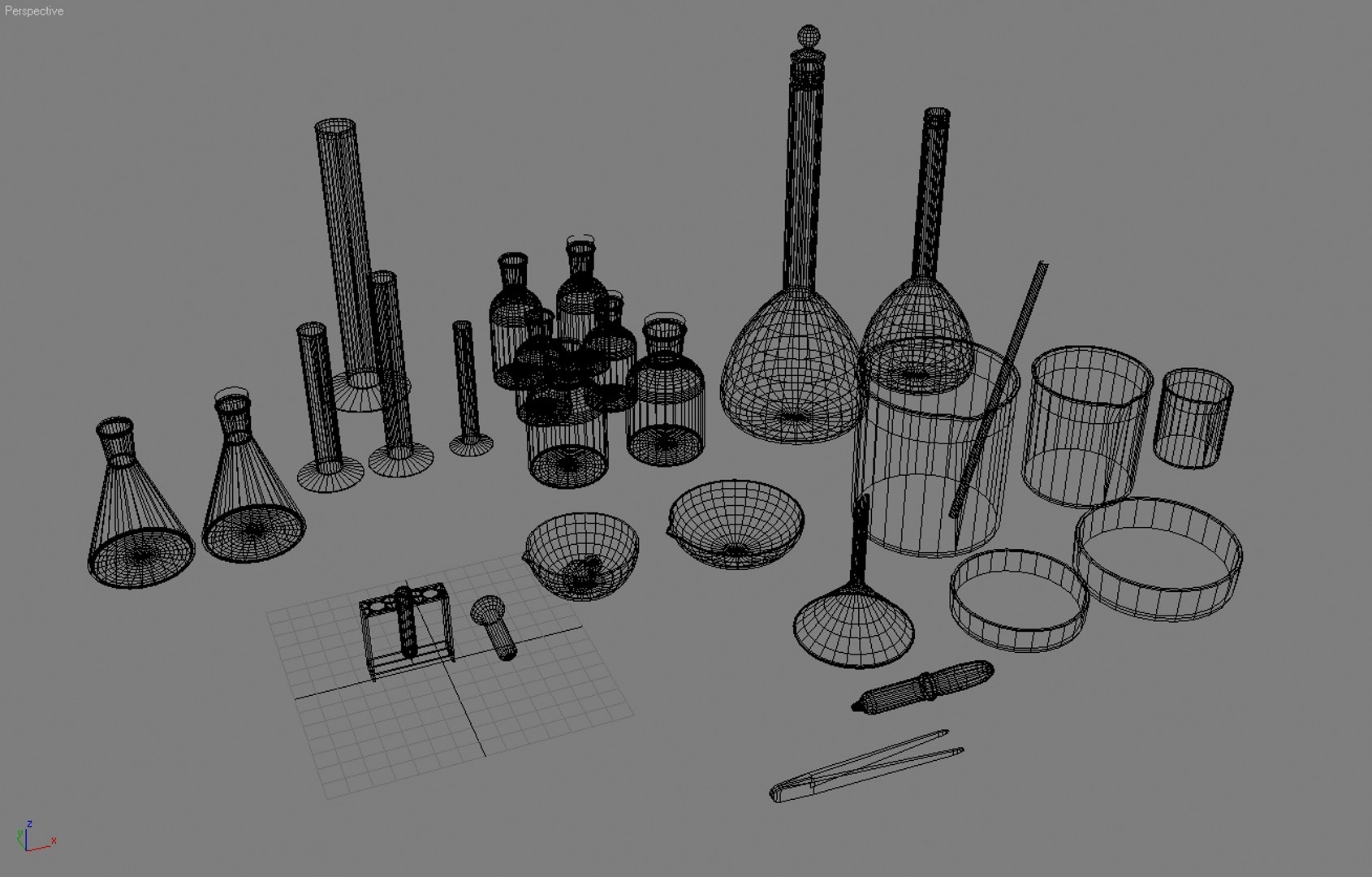 Lab Equipment 3d Model