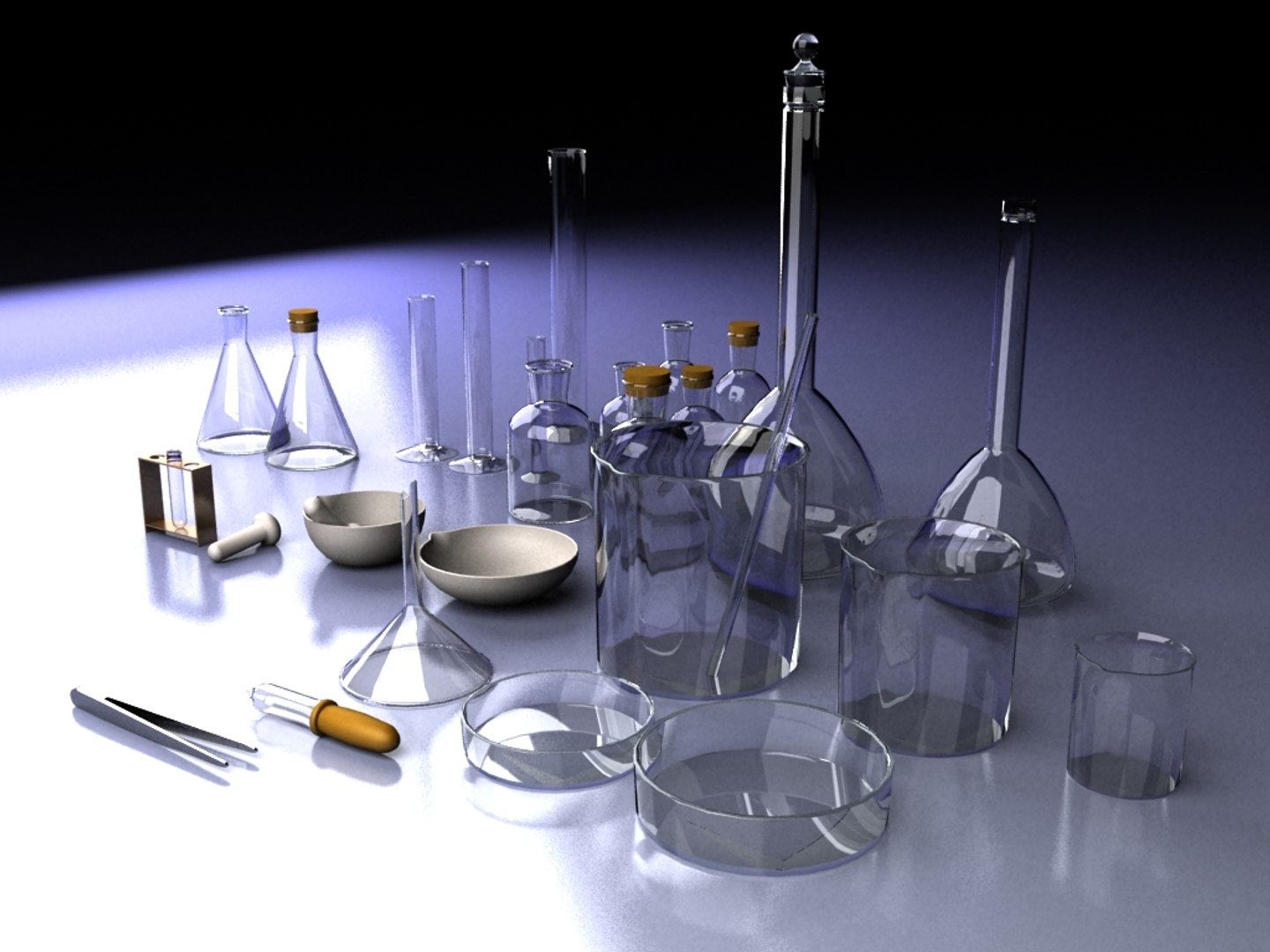 Lab Equipment 3d Model