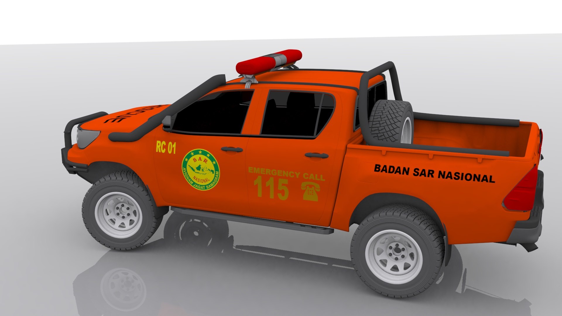Truck Basarnas SAR 3D Model - TurboSquid 2366245