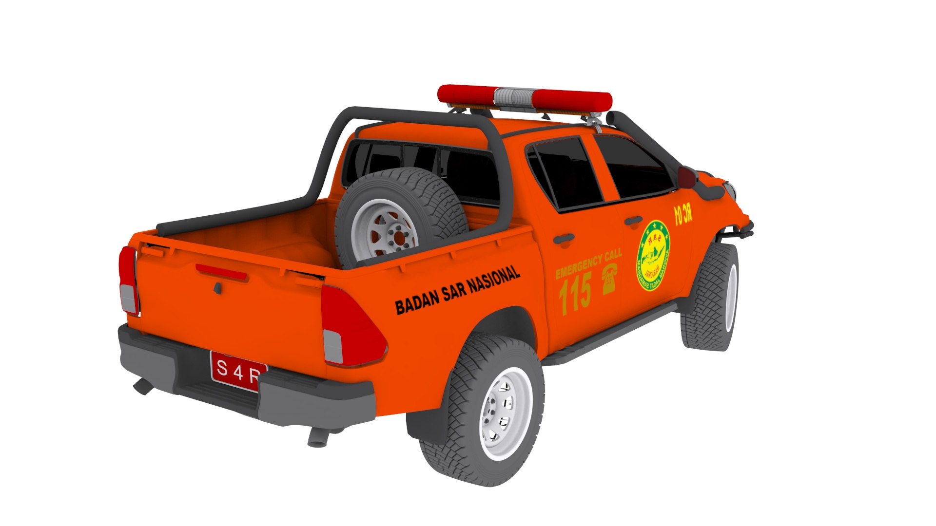 Truck Basarnas SAR 3D Model - TurboSquid 2366245