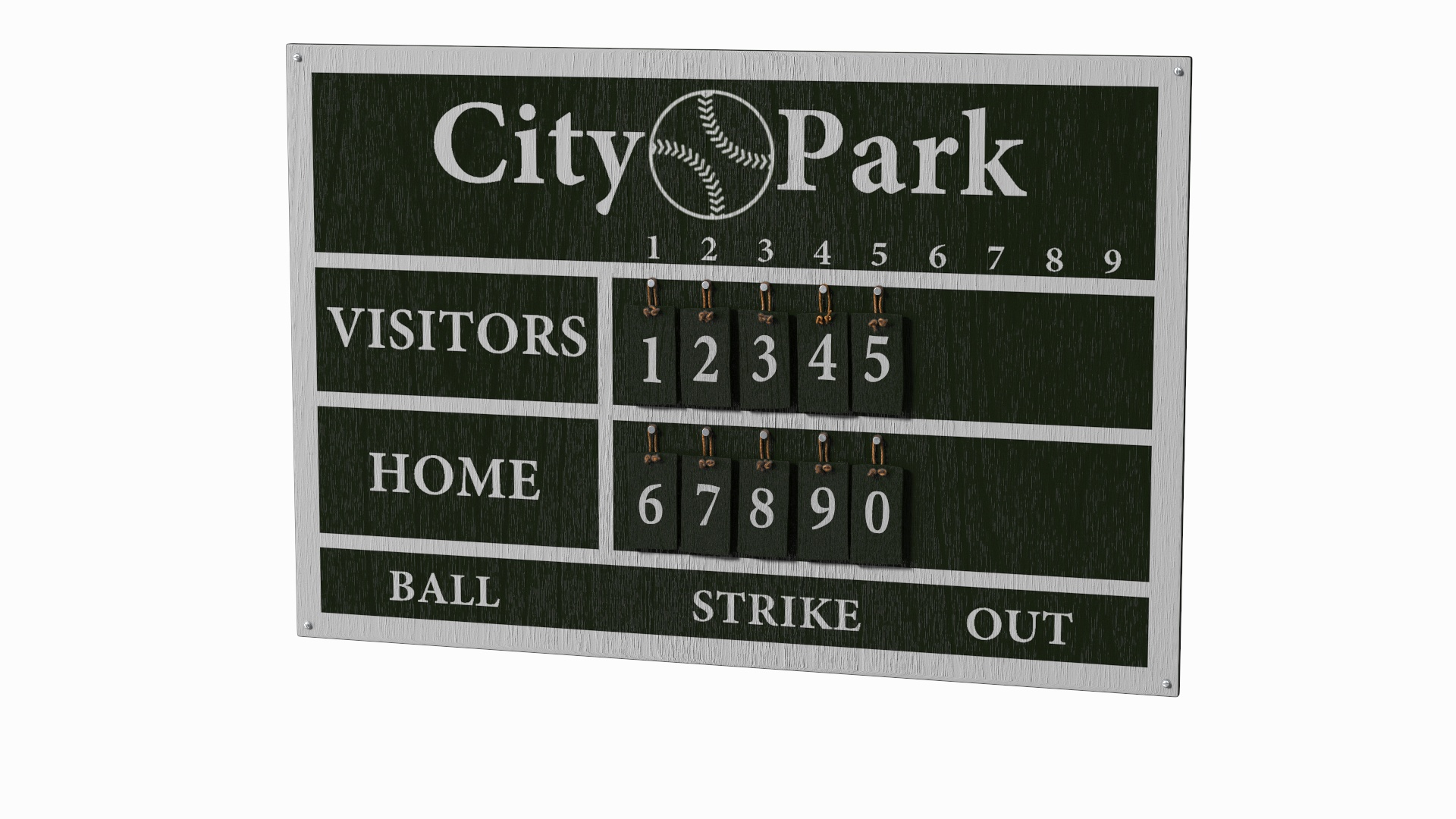 3D Classic Style Baseball Scoreboard Fur Model - TurboSquid 2208726