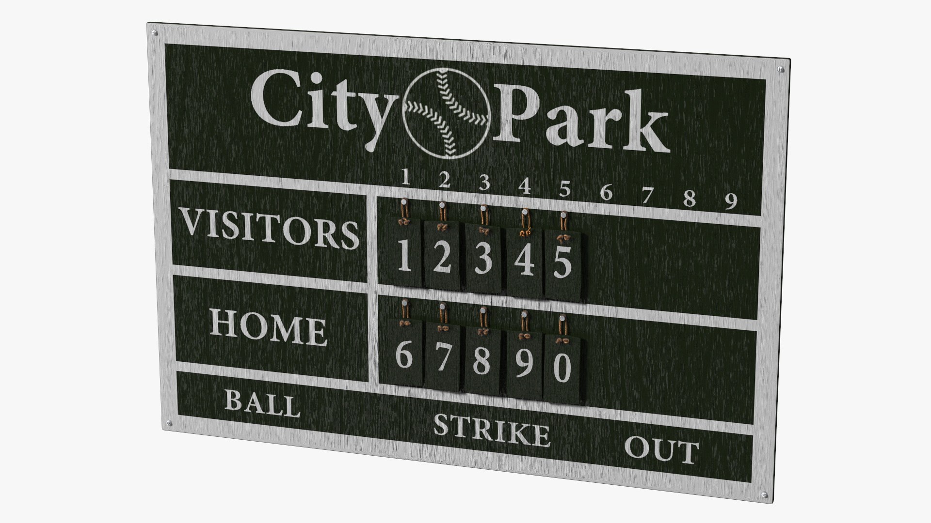 3D Classic Style Baseball Scoreboard Fur Model - TurboSquid 2208726