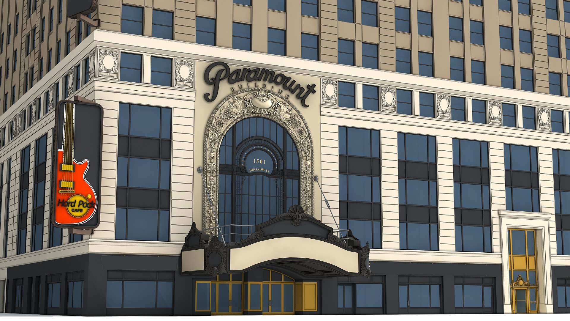 Paramount Building Model - TurboSquid 1524356