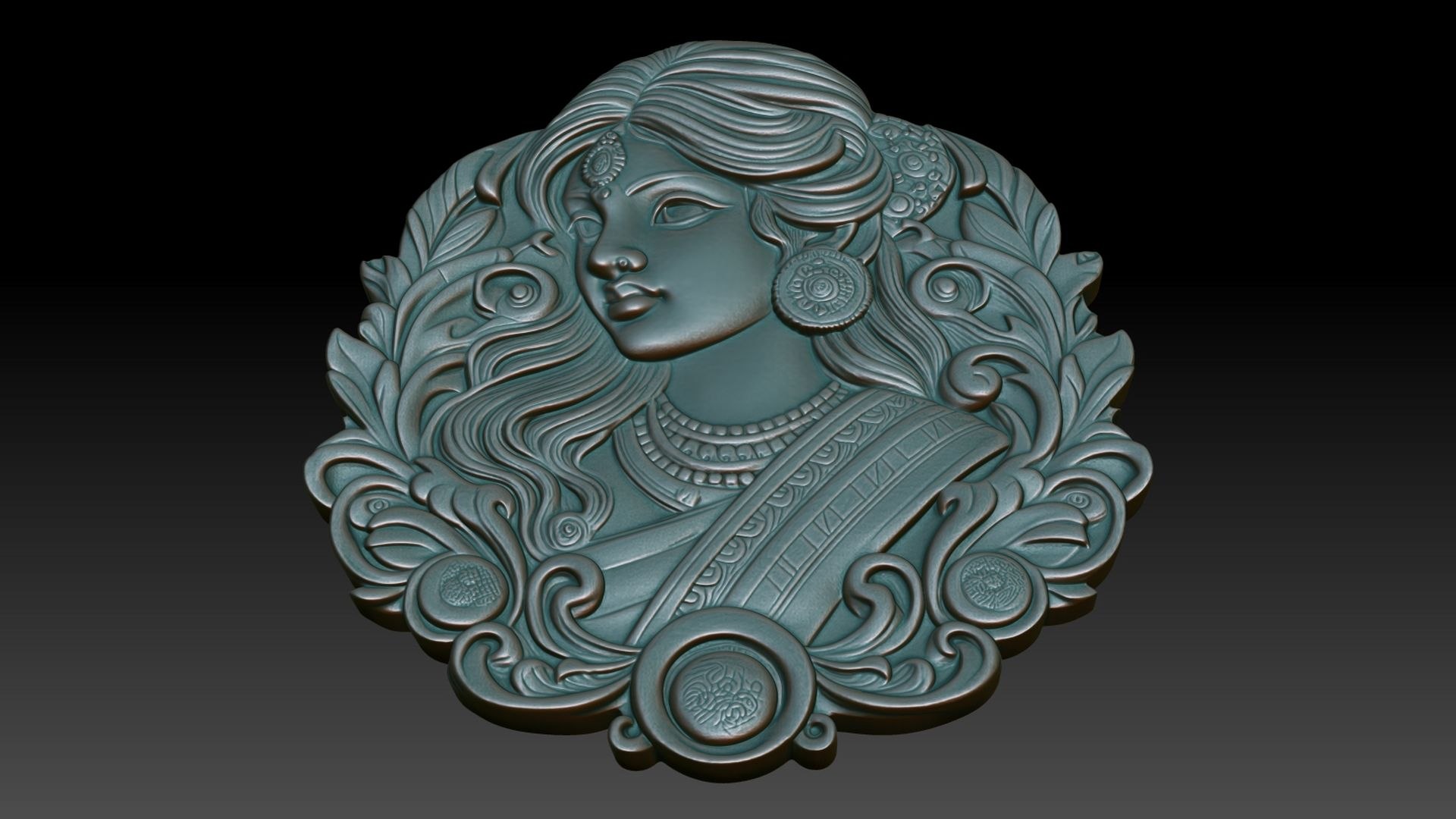 Indian Girl Basrelief 07 240906 3D Model - TurboSquid 2419874