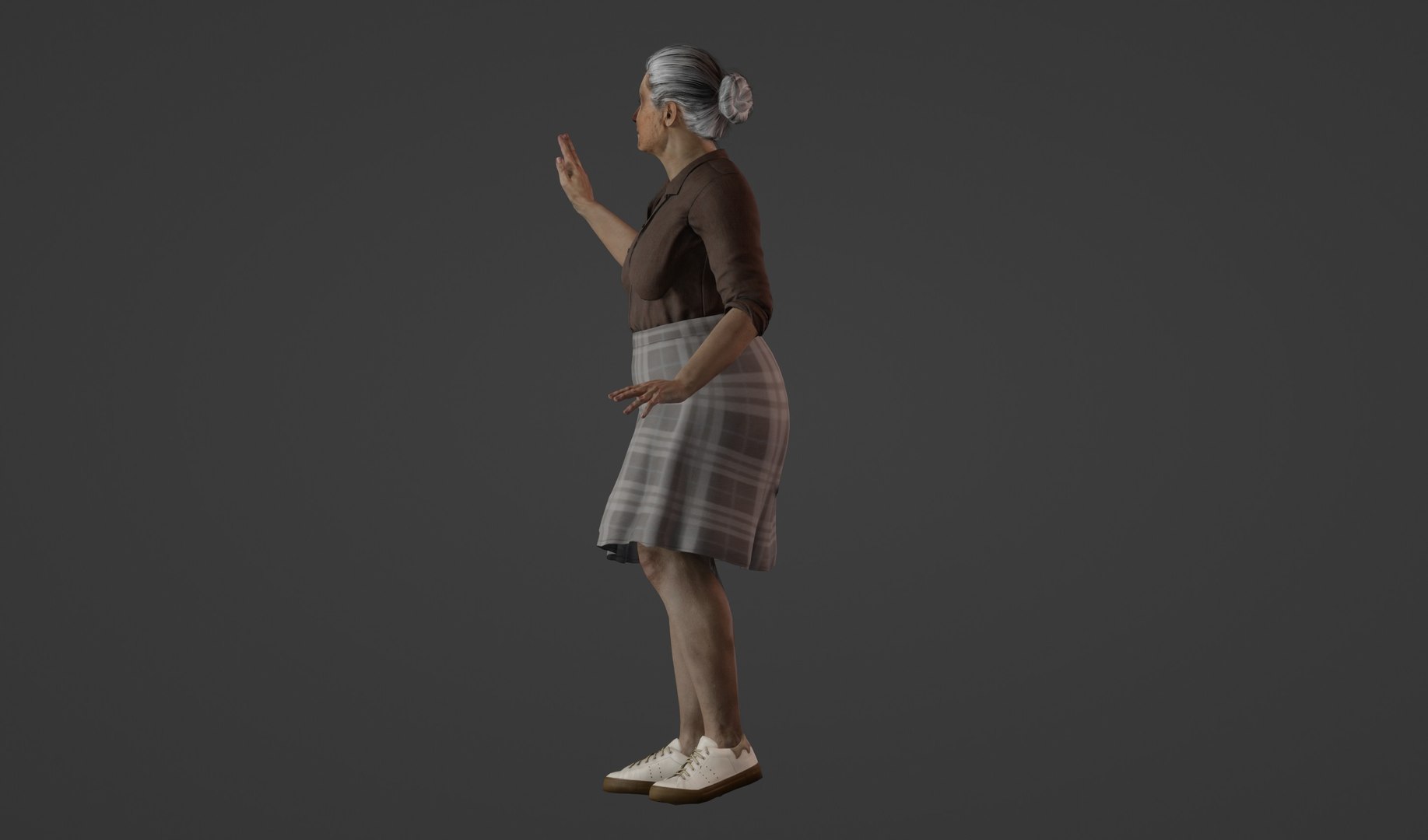 3D Model Realistic Sad Granny - TurboSquid 2184751
