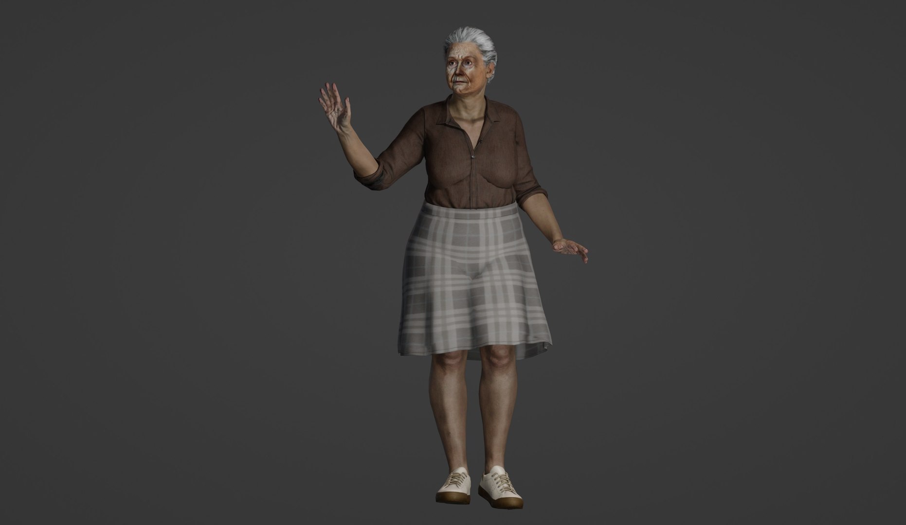 3D Model Realistic Sad Granny - TurboSquid 2184751
