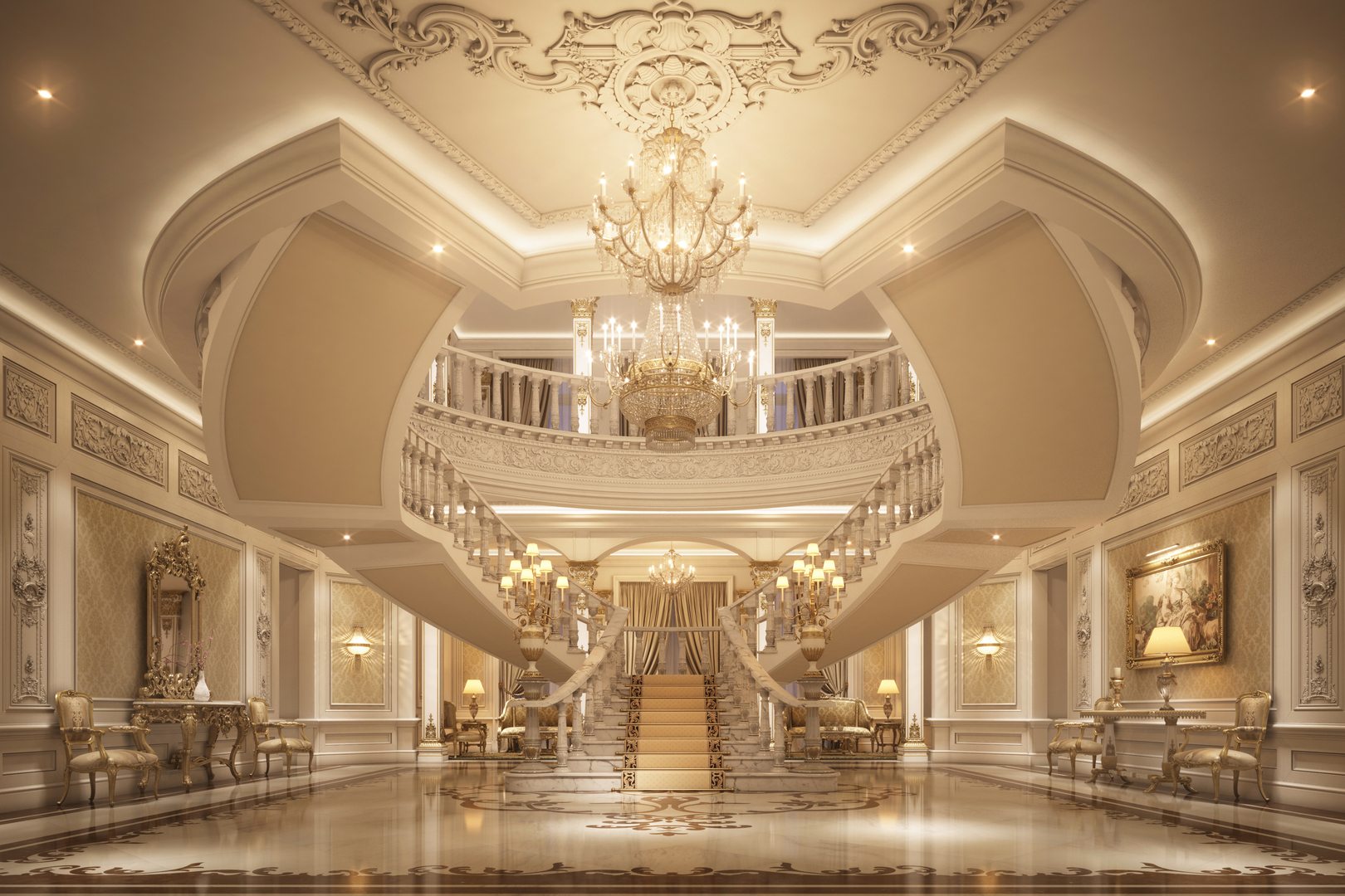 3D classical luxury entrance lobby - TurboSquid 1238847