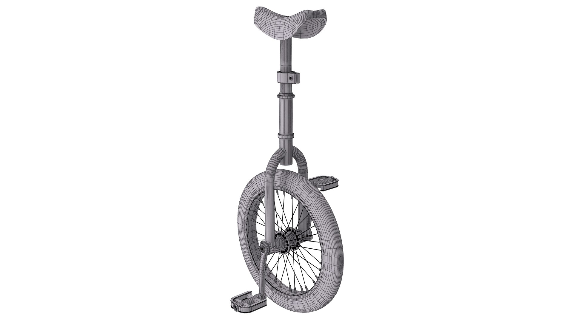 Unicycle - Red 3D - TurboSquid 1924491