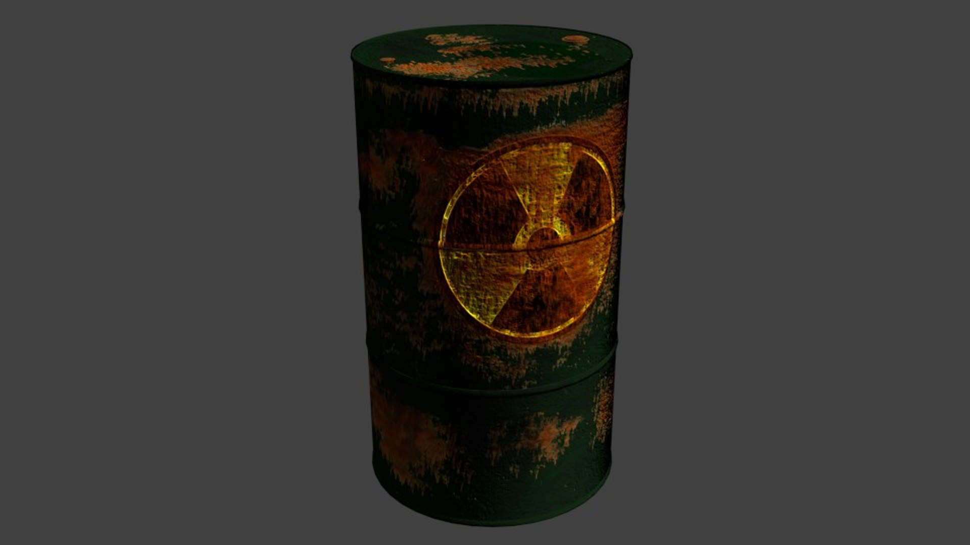 3dsmax Rusty Barrel Radioactive