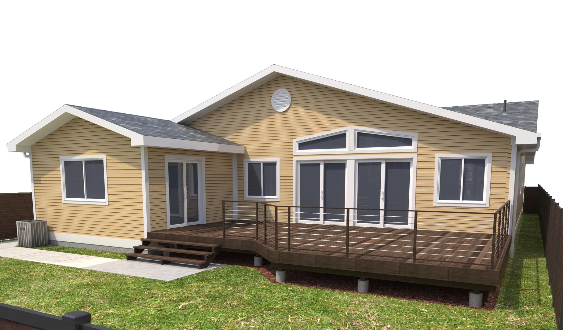 3D home house exterior model - TurboSquid 1368949