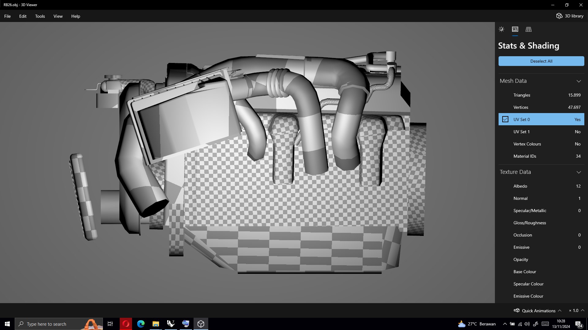 Nissan RB26DETT Stock Low Poly Engine 3D Model - TurboSquid 2307181