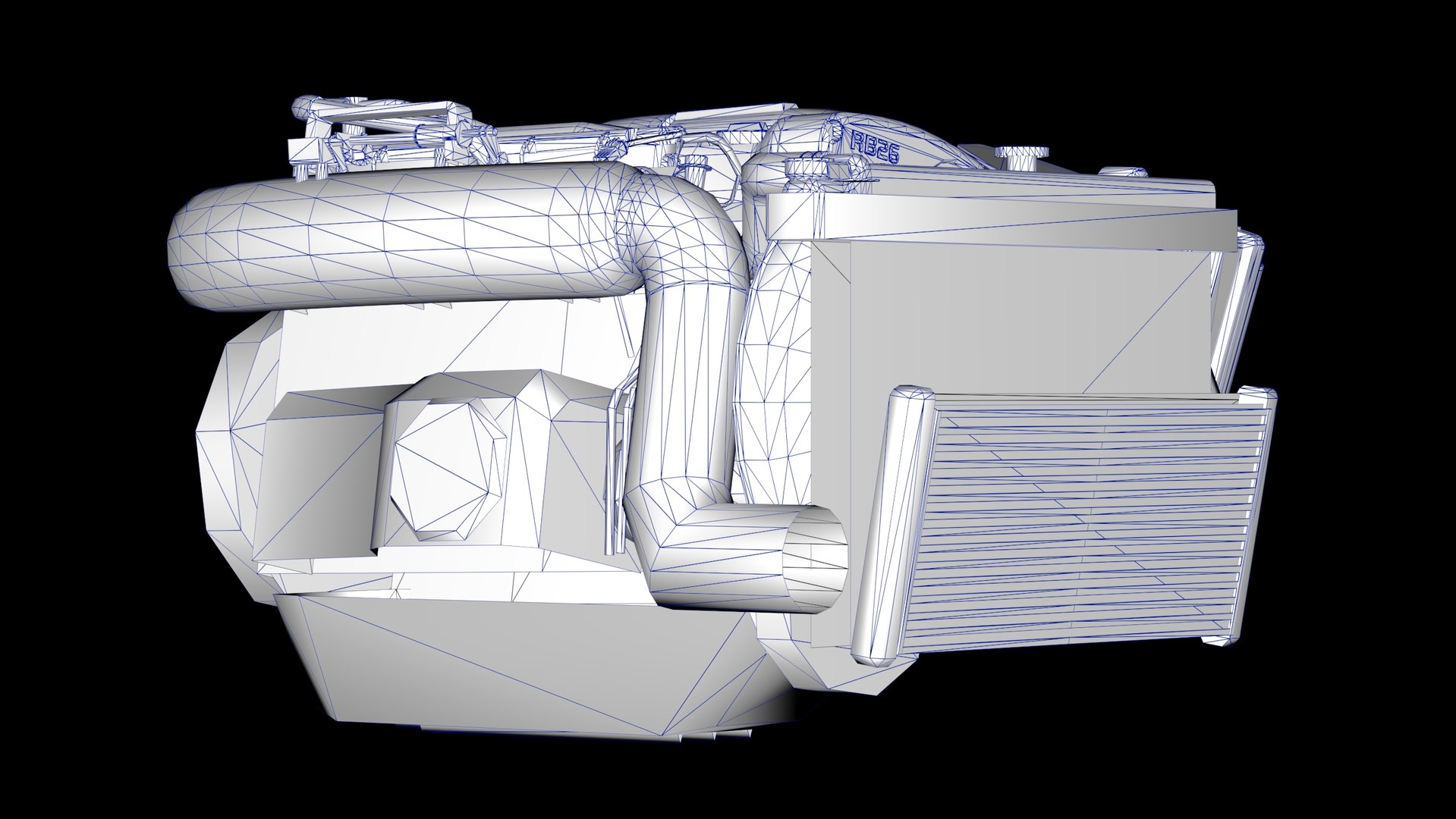 Nissan RB26DETT Stock Low Poly Engine 3D Model - TurboSquid 2307181