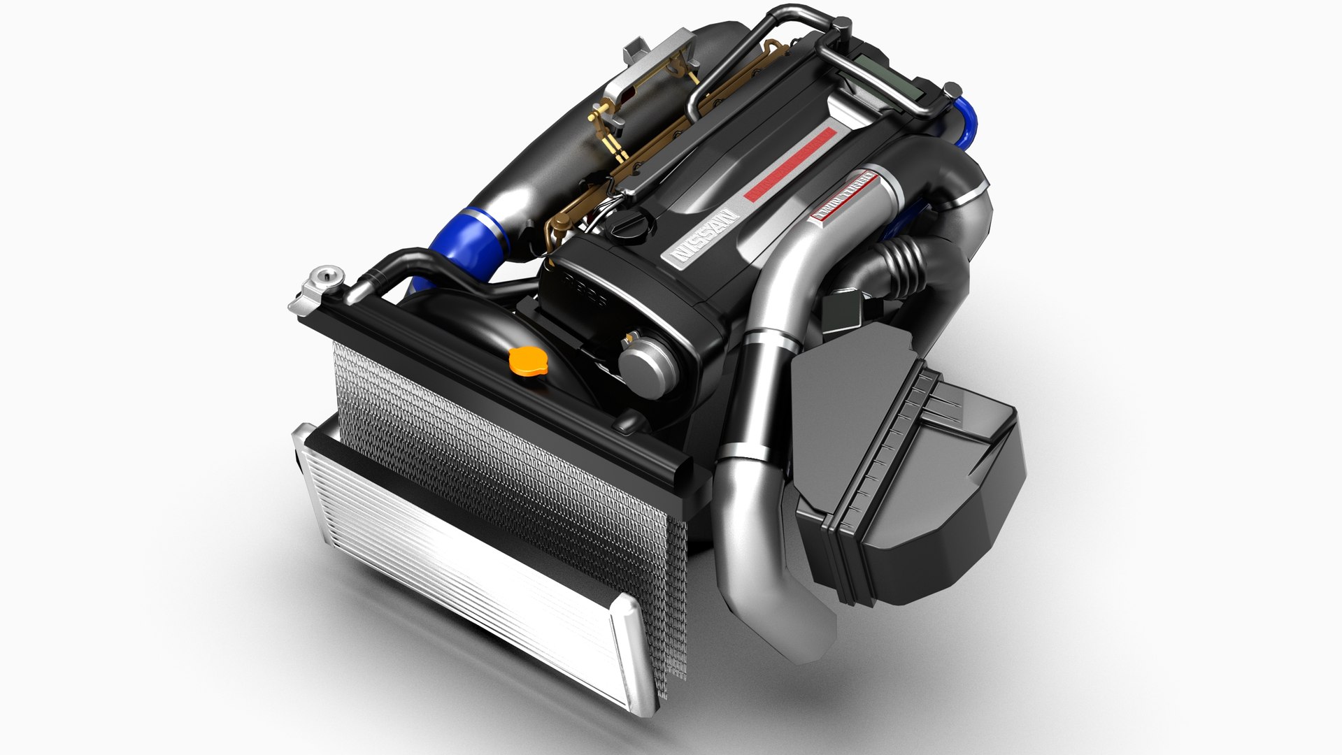 Nissan RB26DETT Stock Low Poly Engine 3D Model - TurboSquid 2307181