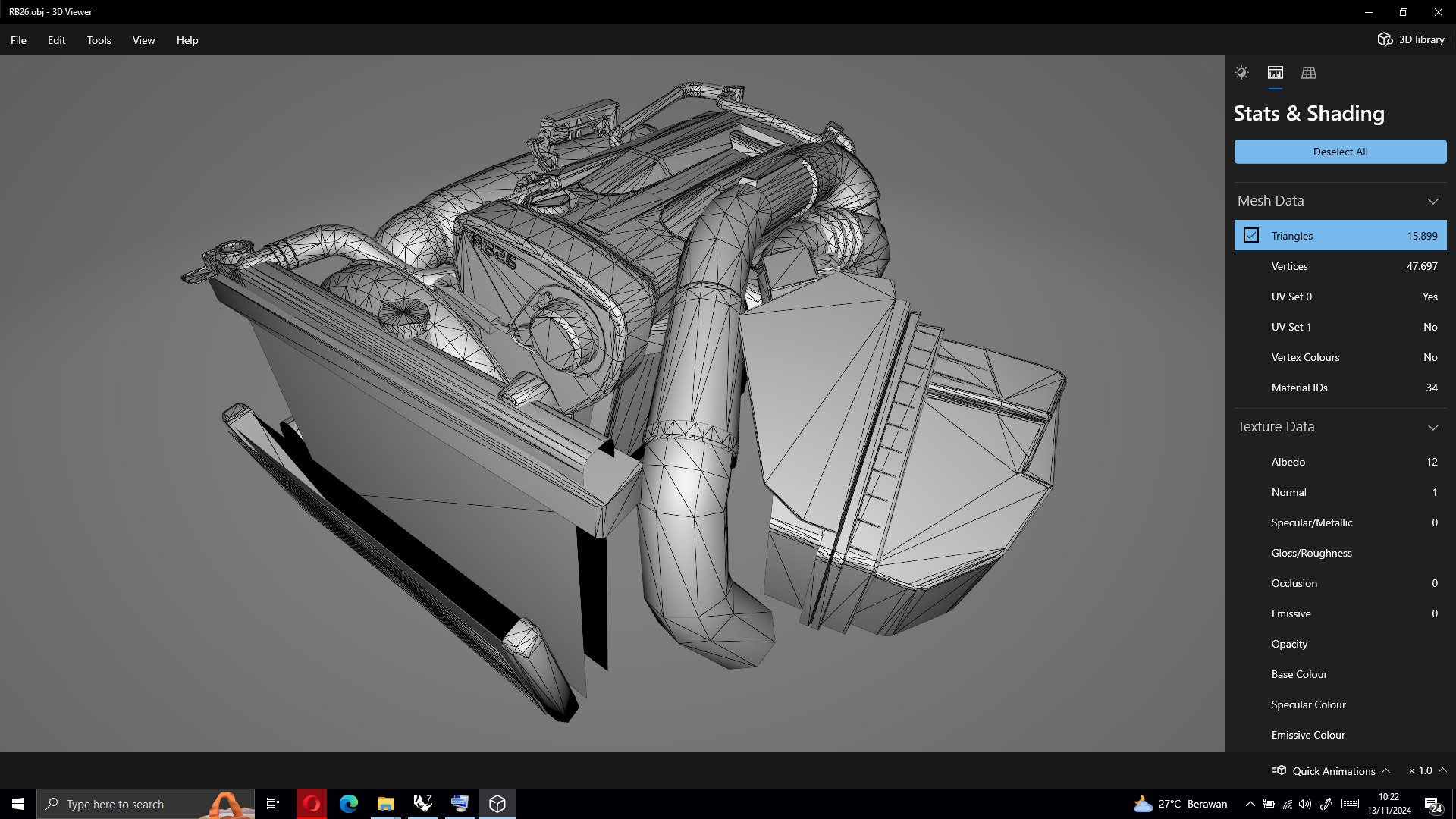 Nissan RB26DETT Stock Low Poly Engine 3D Model - TurboSquid 2307181