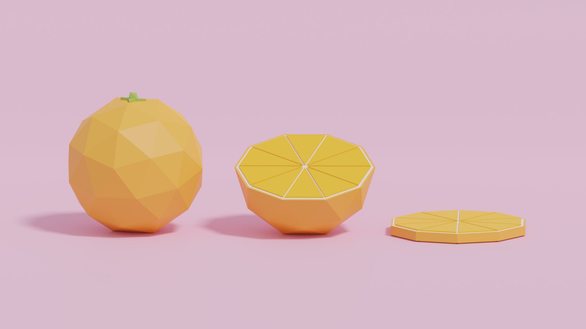 Low Poly Cartoon Orange 3D - TurboSquid 1867095