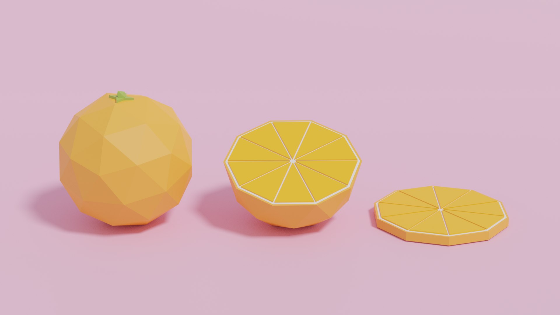 Low Poly Cartoon Orange 3D - TurboSquid 1867095