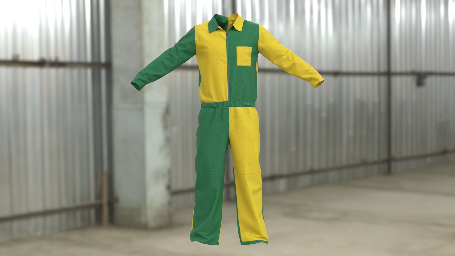 3D Escape Risk Prison Overalls - TurboSquid 2045141