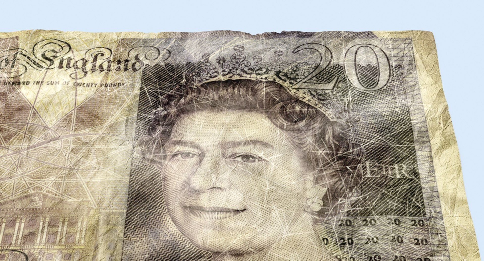 20 pound note 3d max