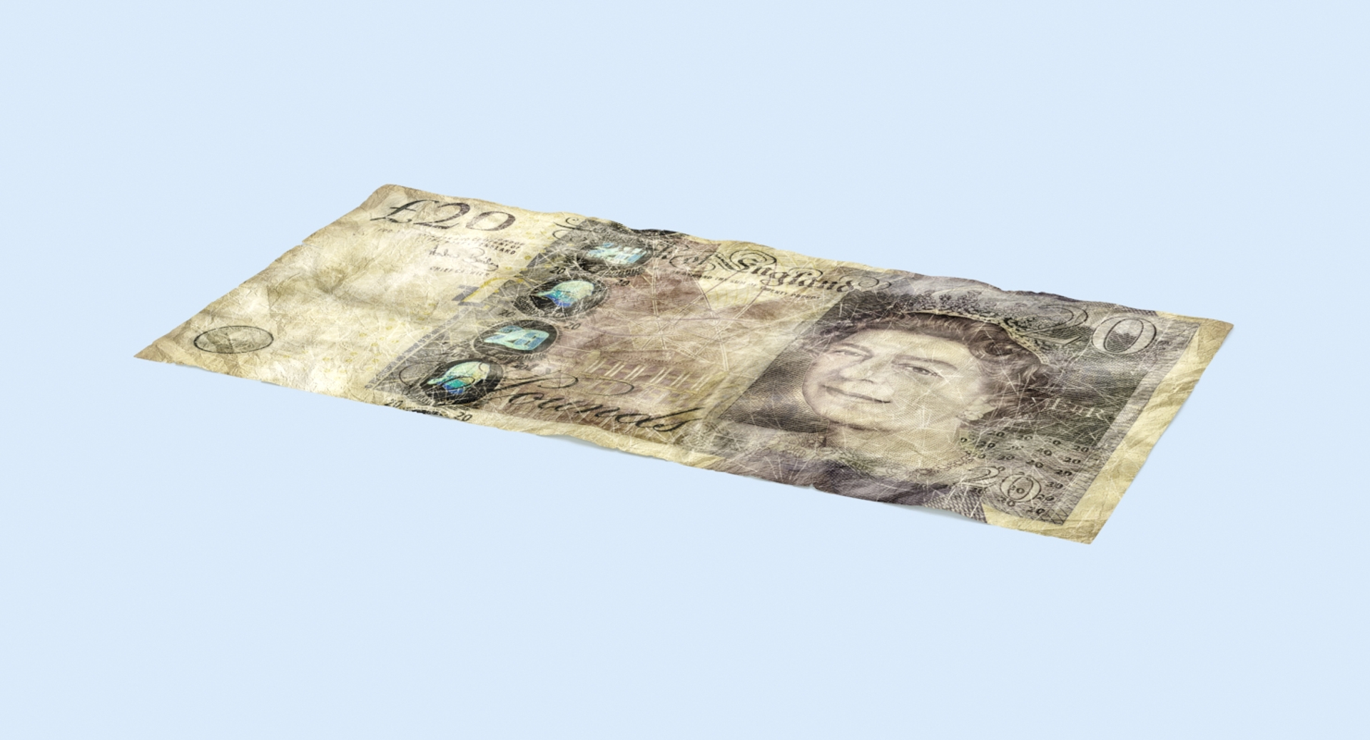 20 pound note 3d max