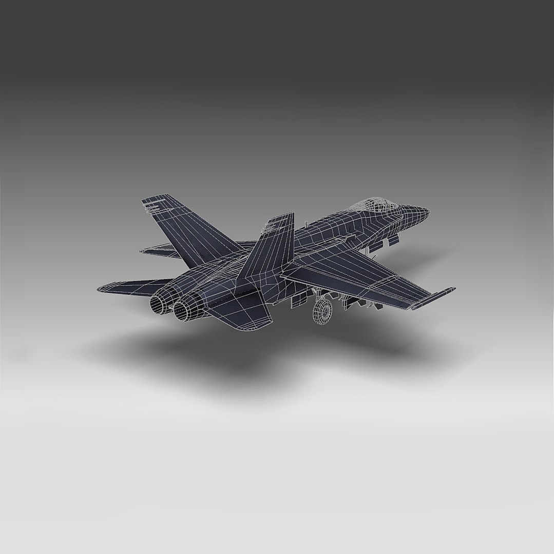 F A-18 Fighter Jet 3d Max