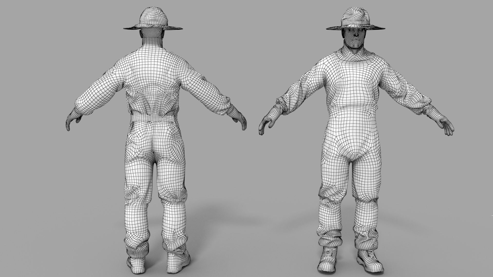 3D Tired Village Worker Model - TurboSquid 1882435