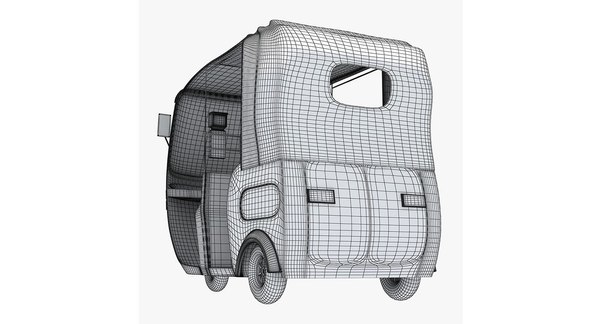 3d rickshaw modeled model