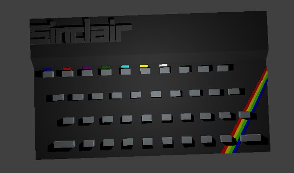 3D zx spectrum keyboard - TurboSquid 1282259