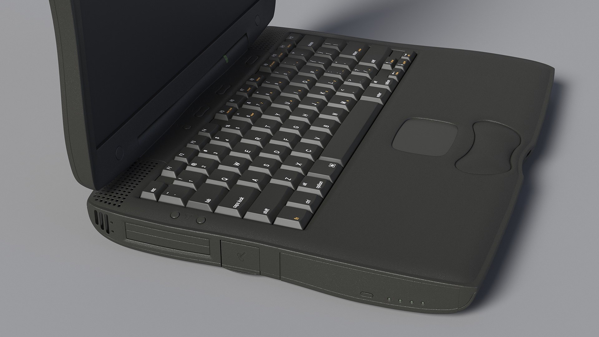 3D Vintage Laptop Computer - TurboSquid 2270541