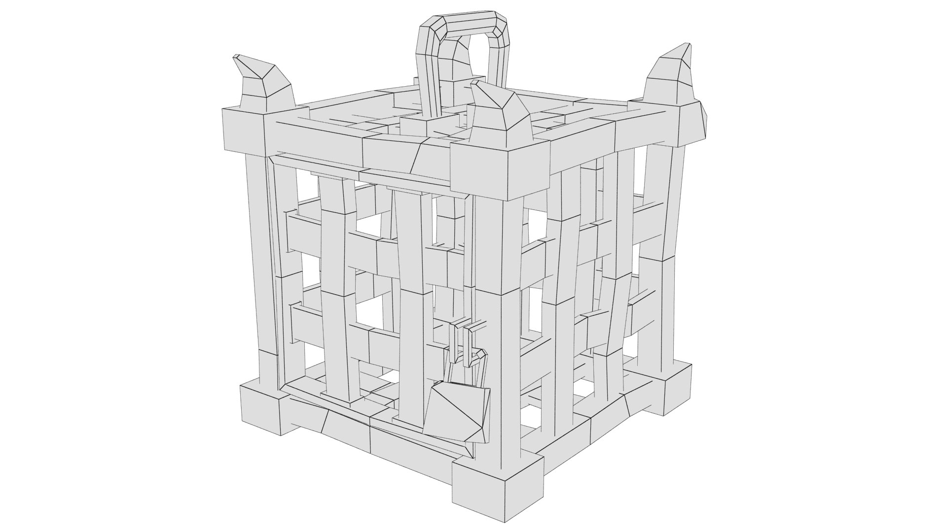 3D Stylized Cage Model - TurboSquid 1485175