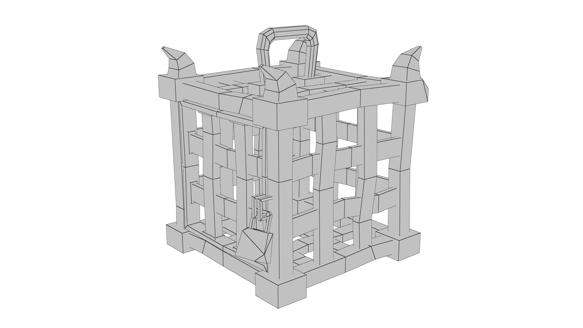 3D Stylized Cage Model - TurboSquid 1485175