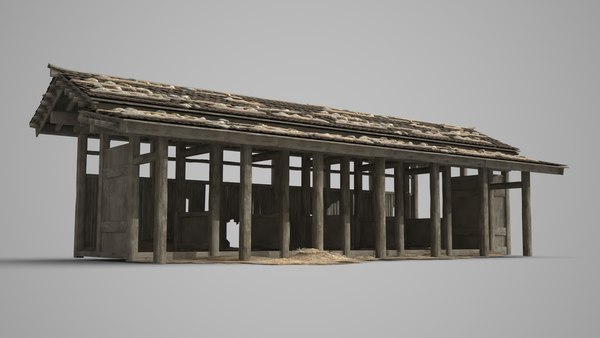 3D Ancient Asian architecture stables - TurboSquid 2014549