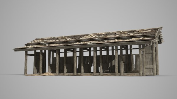 3D Ancient Asian architecture stables - TurboSquid 2014549