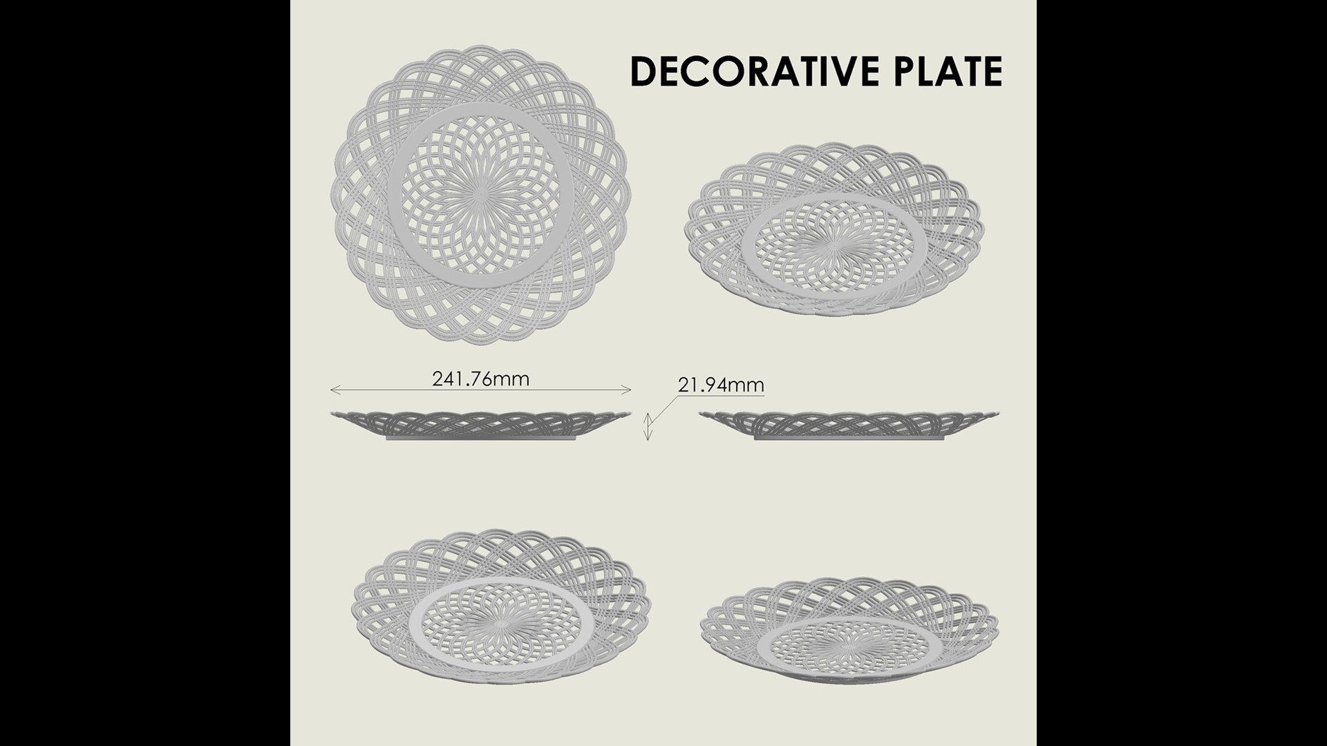 Decorative Plate 3D Model - TurboSquid 2294143