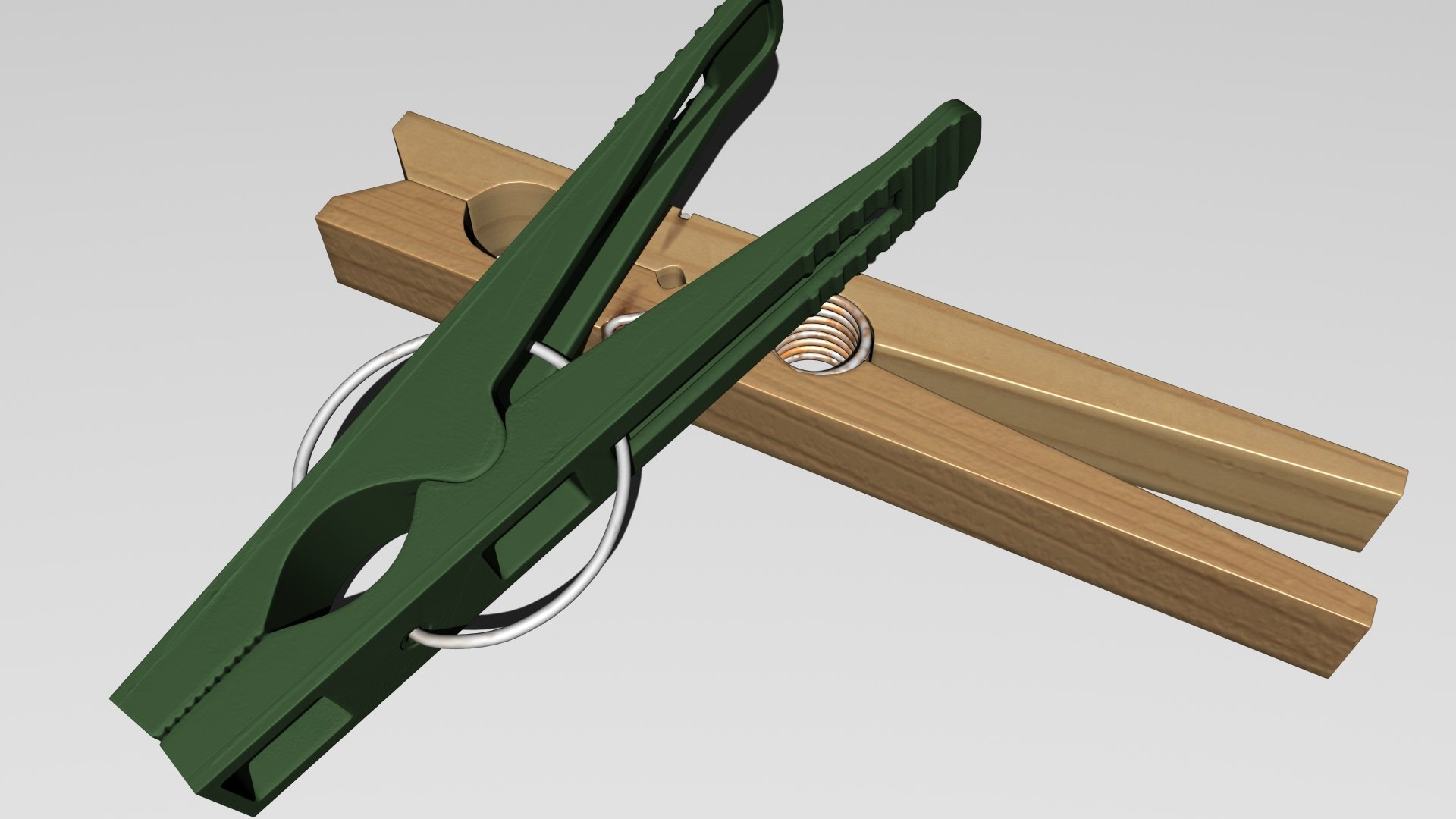 3d Clothespegs Peg Model