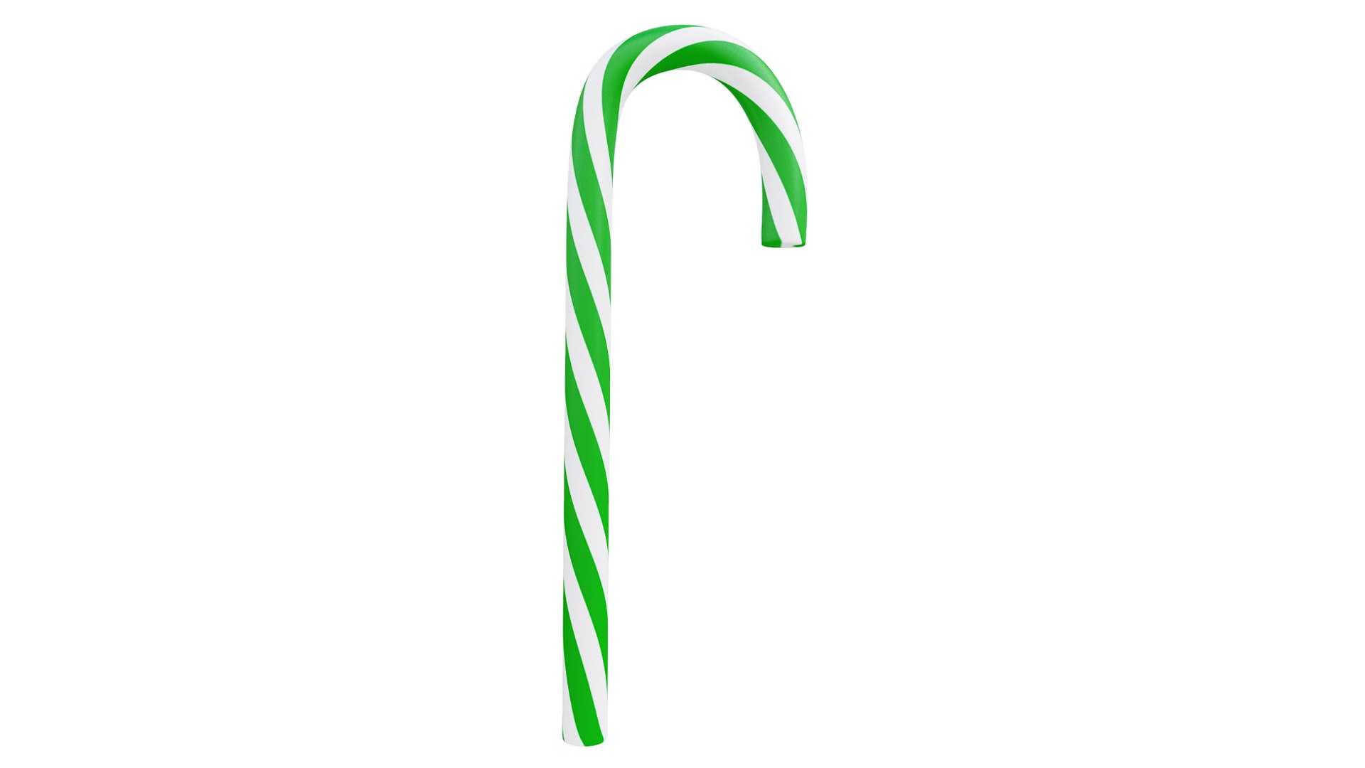 3D Candy Cane Green And White 2 - TurboSquid 1987270
