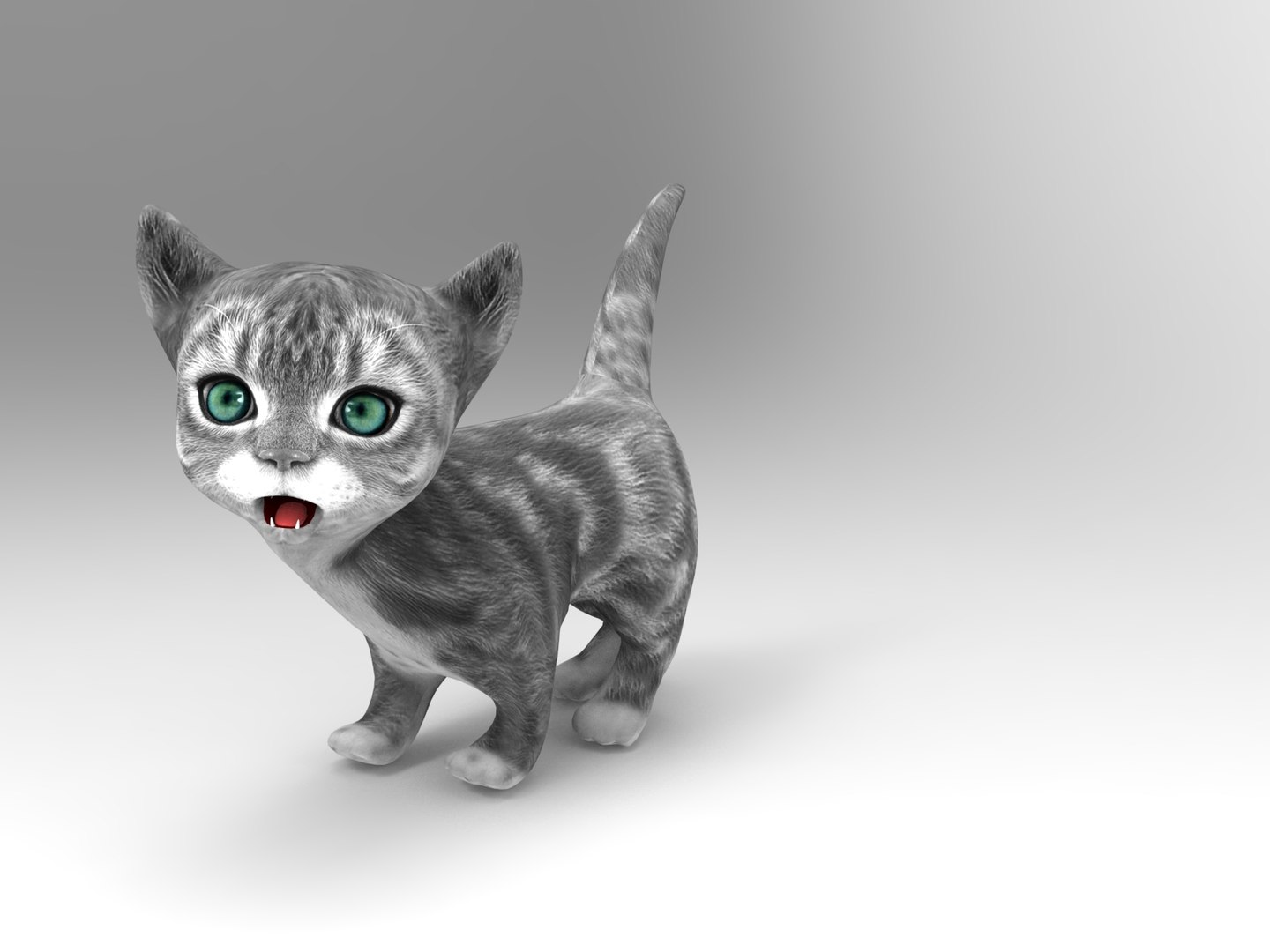 Cute Cat Animation 3D Model - TurboSquid 1217543