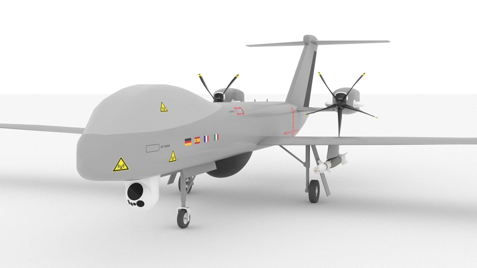 Eurodrone MALE 3D Model - TurboSquid 2001834