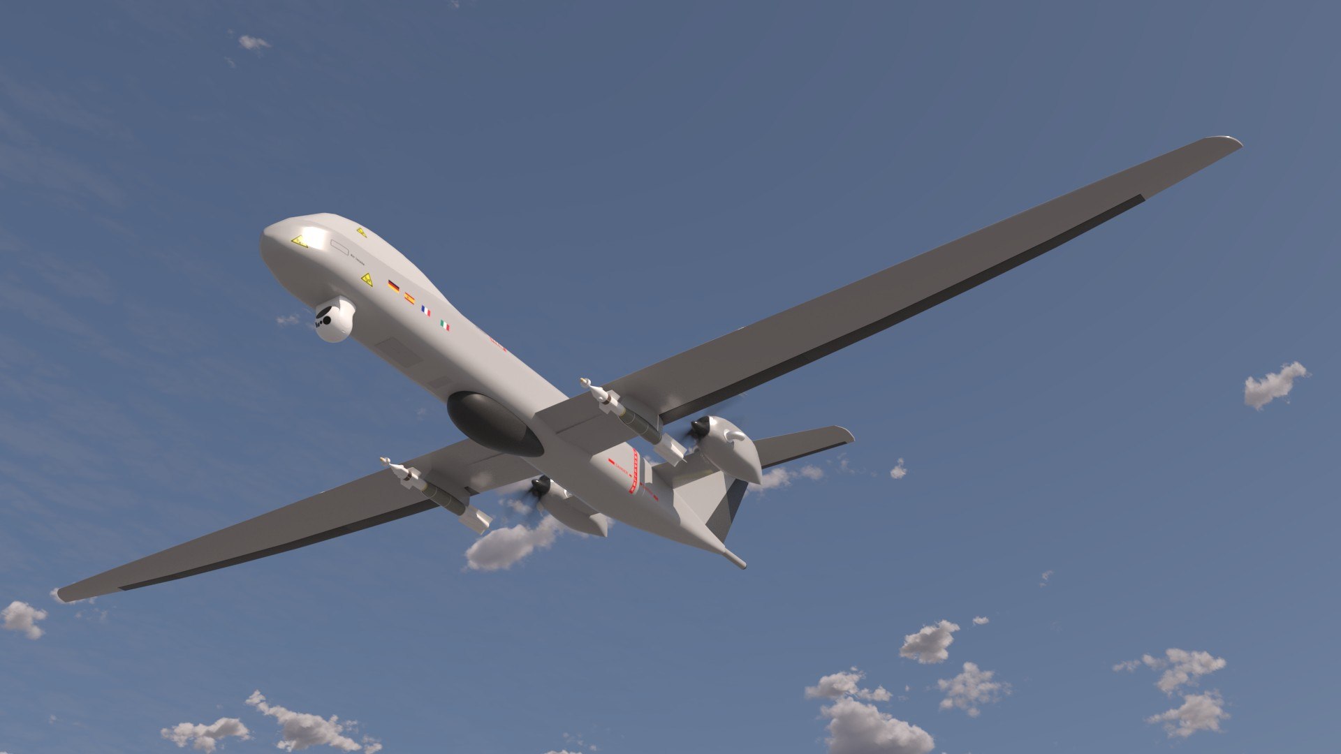 Eurodrone MALE 3D Model - TurboSquid 2001834