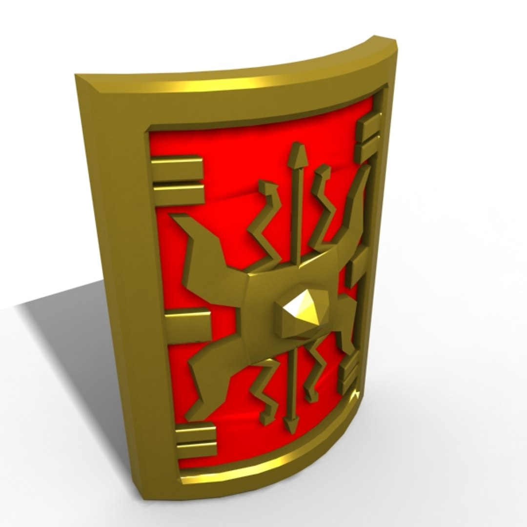 Roman Shield Cartoon 3D Model - TurboSquid 1441693
