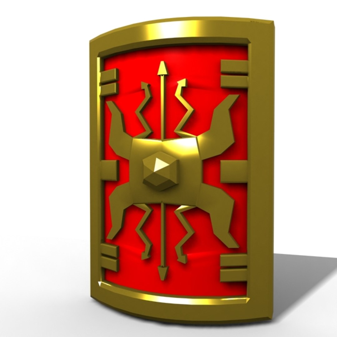 Roman Shield Cartoon 3D Model - TurboSquid 1441693