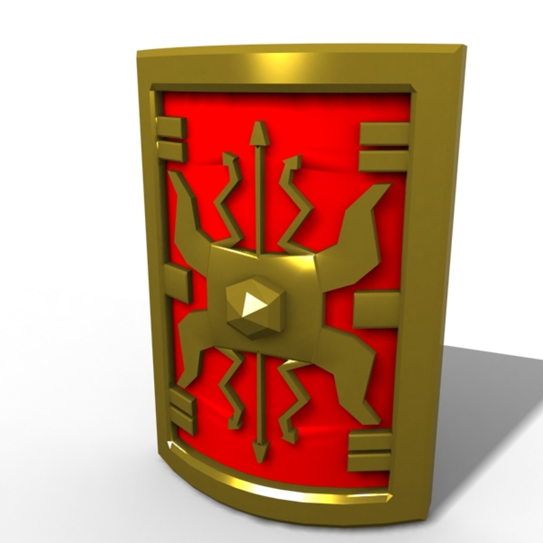 Roman Shield Cartoon 3D Model - TurboSquid 1441693