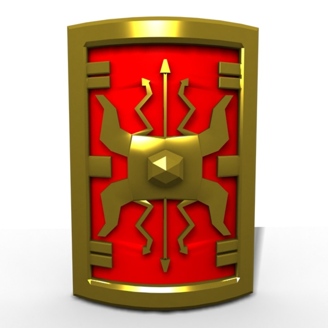 Roman Shield Cartoon 3D Model - TurboSquid 1441693