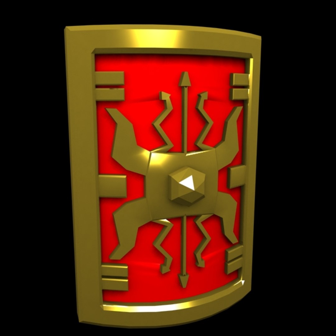 Roman Shield Cartoon 3D Model - TurboSquid 1441693