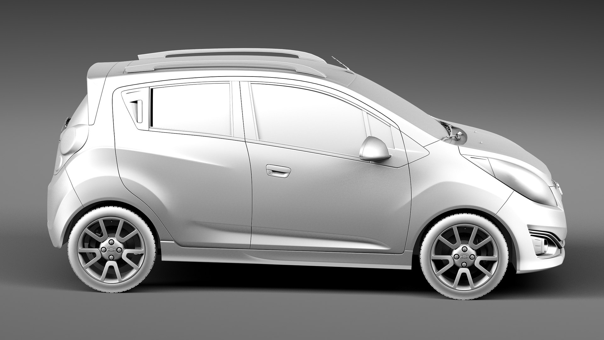 3d Chevrolet Spark Car 2013 Model