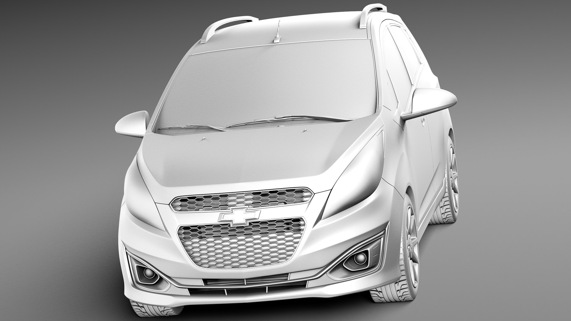 3d Chevrolet Spark Car 2013 Model