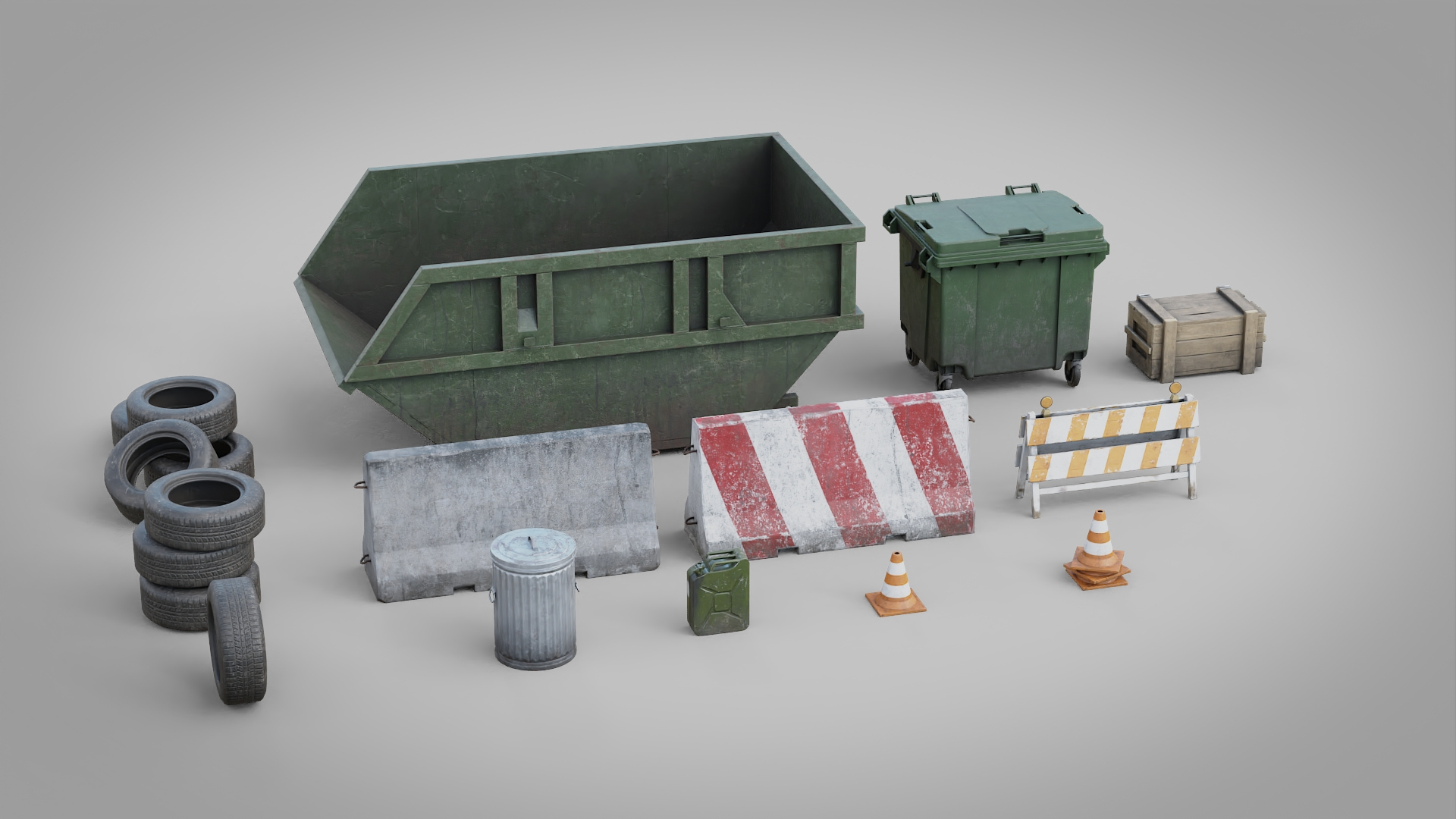3D Model Road Props Pack Realtime - TurboSquid 2251854