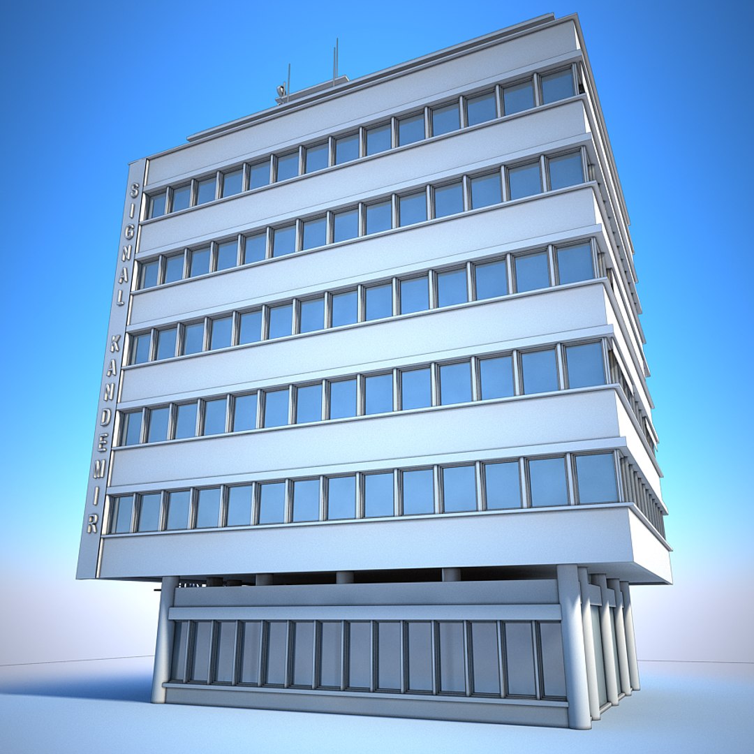 Building White 3D Model - TurboSquid 1402893