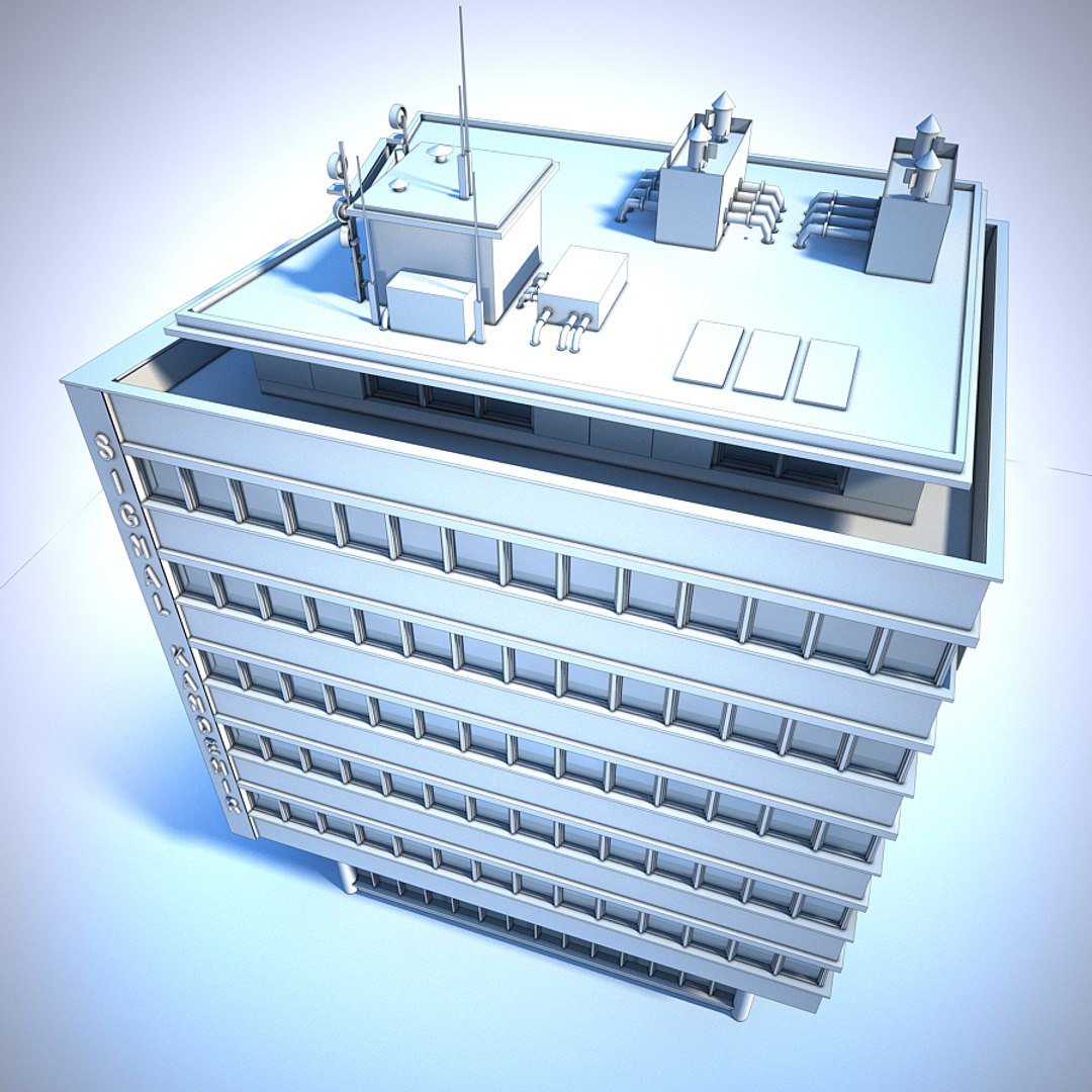 Building White 3D Model - TurboSquid 1402893