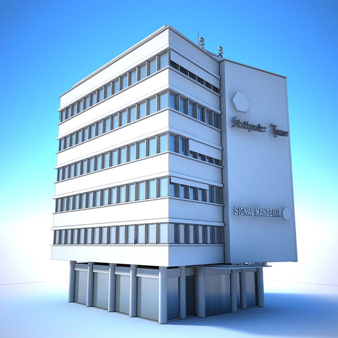 Building White 3D Model - TurboSquid 1402893