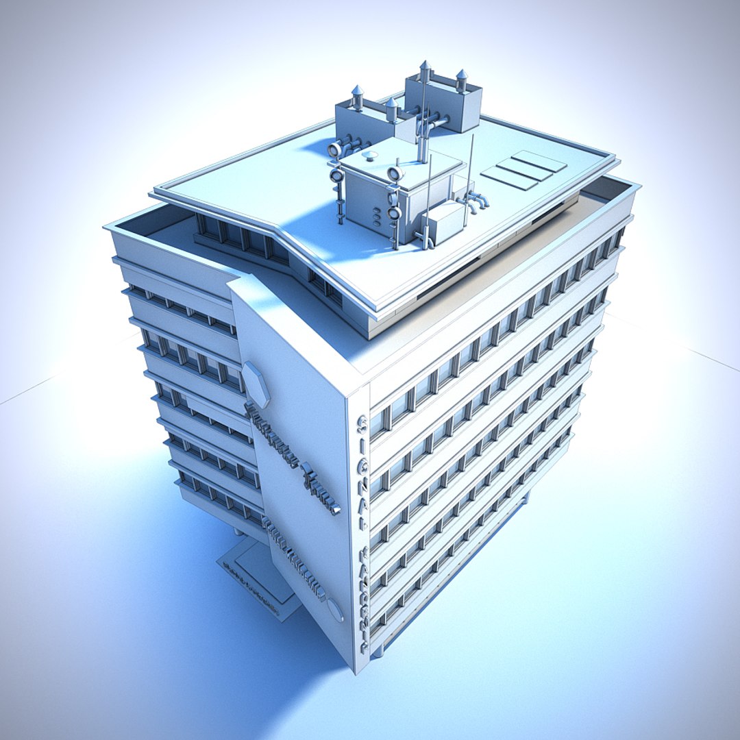 Building White 3D Model - TurboSquid 1402893